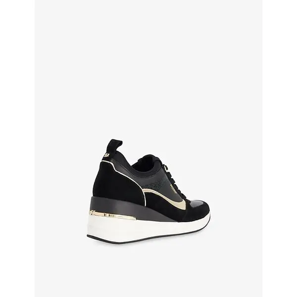 DUNE Ellaina Suede Low-top Wedge Trainers