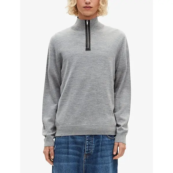 The Kooples Funnel-neck Wool Sweatshirt