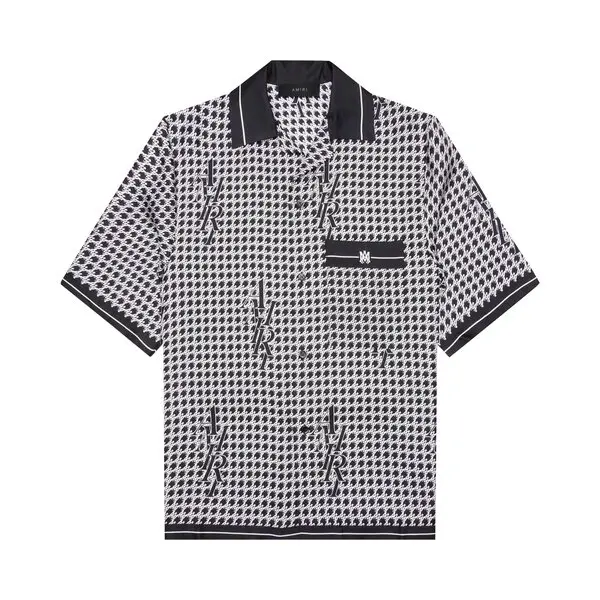 Amiri Houndstooth Print Bowling Shirt