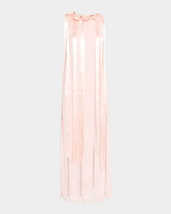 Simone Rocha Unbounded Ribbon Maxi Dress - Blush