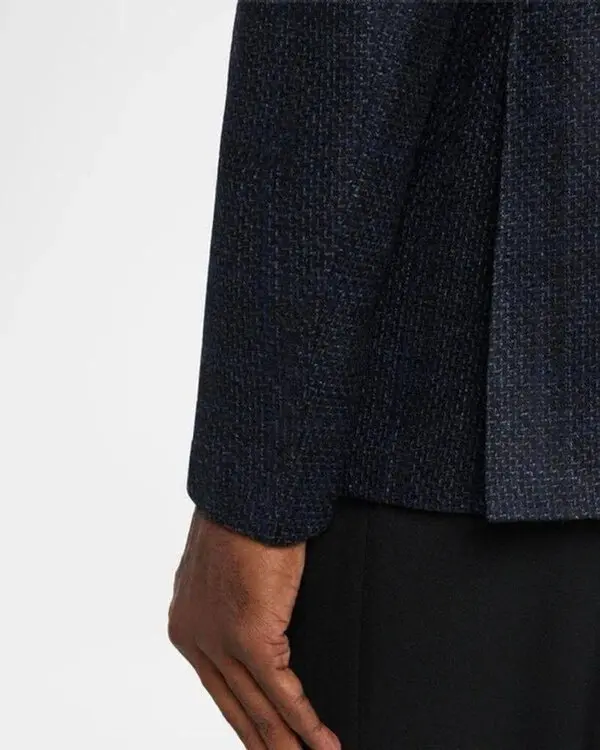 Canali Stepweave Wool Notch Lapel Sport Coat
