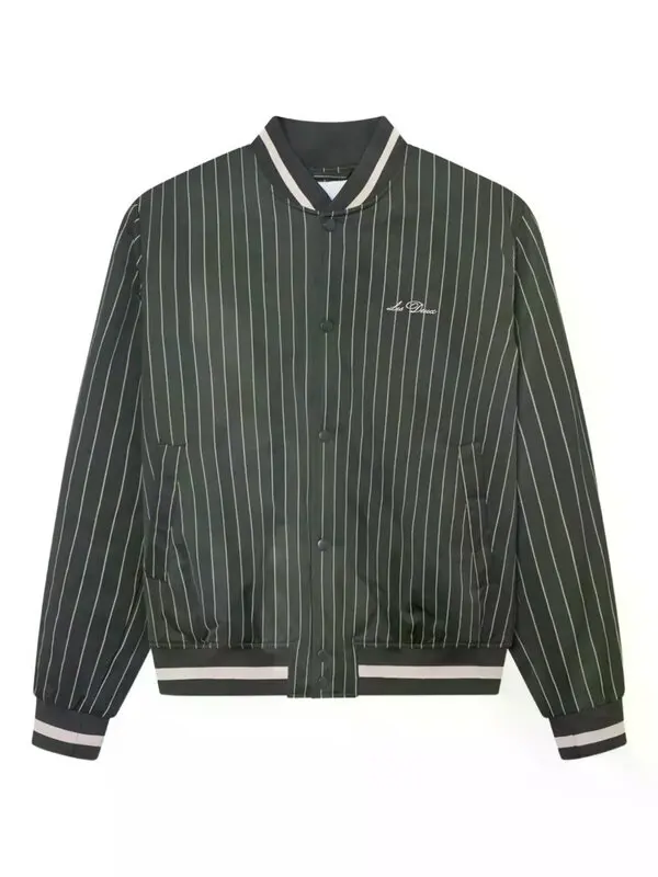 LES DEUX Pinstripe Bomber Jacket