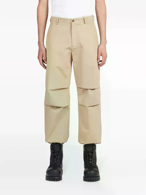 FERRAGAMO Logo-patch Cropped Trousers