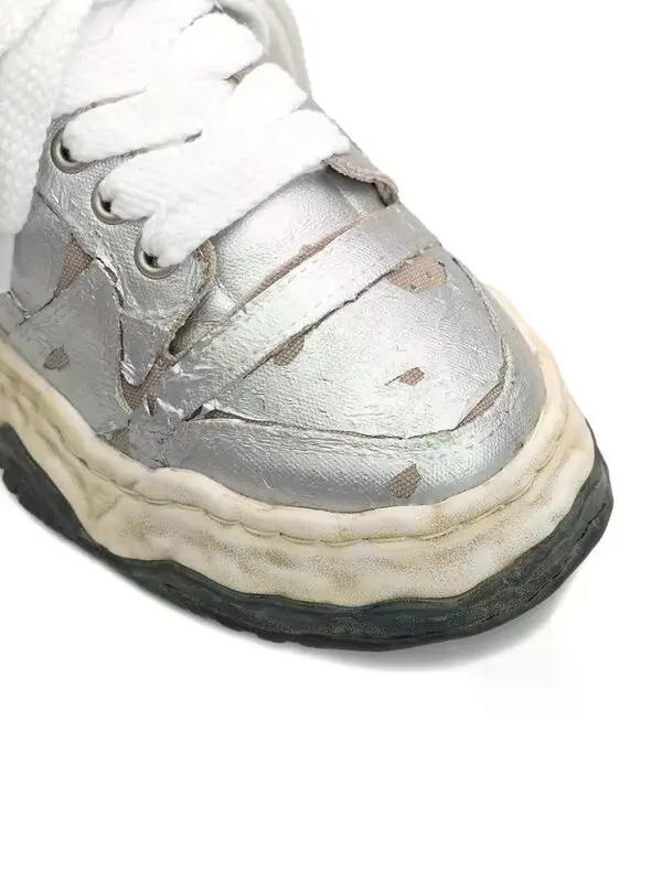 Mihara Yasuhiro Keith Torn-film Lace-up Sneakers - Silver