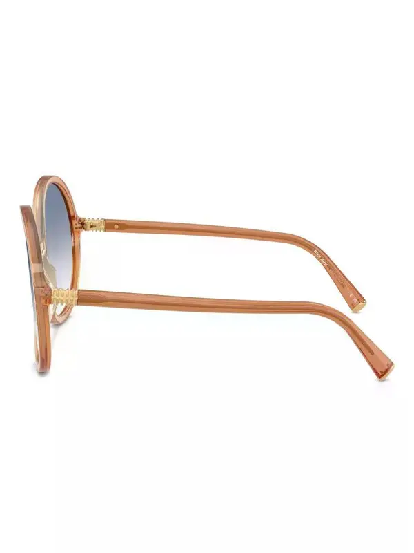Miu Miu Round-frame Sunglasses - Brown