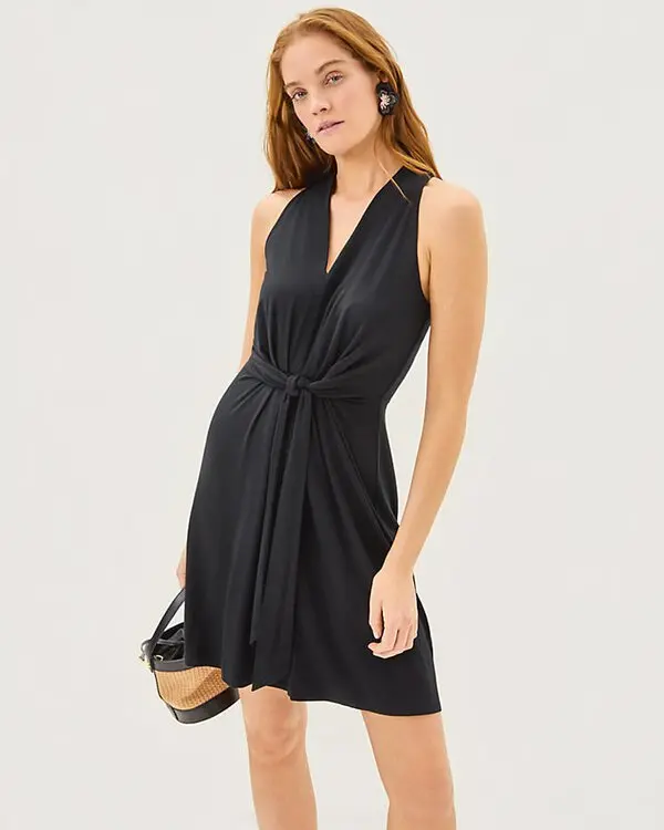black lilly pulitzer dress Edita Embellished Stretch Dress, Noir – Melly
