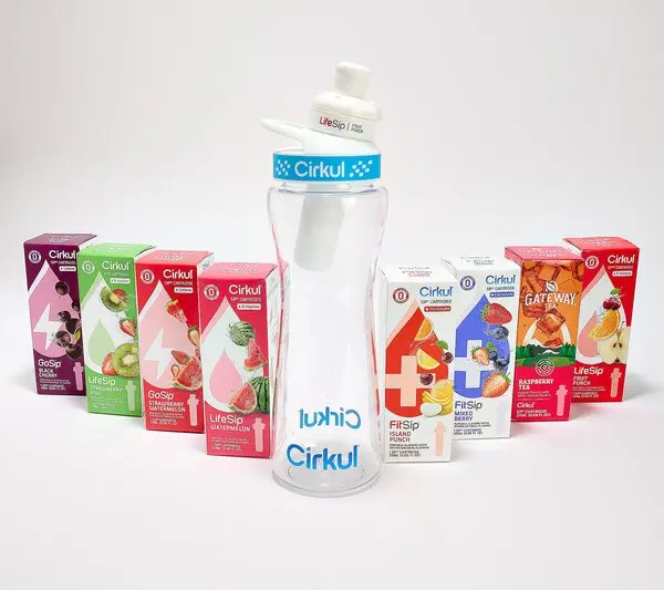 CIRKUL 22-oz Water Bottle W/ 8 Adjustableflavor Cartridges - One-color