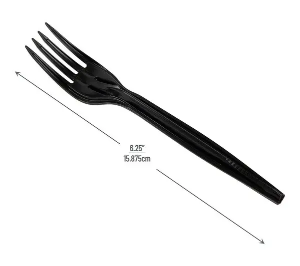MIND READER Fork Refill For Cutdispbk-blk, Plas Tic Utensils