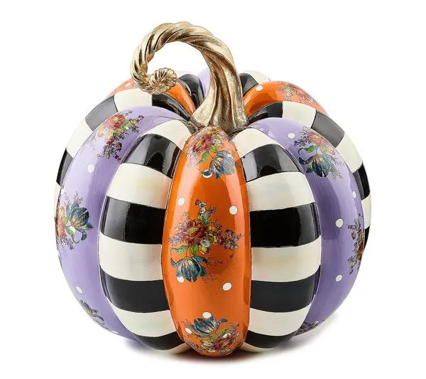 MACKENZIE-CHILDS Violet Patchwork Extra Large P Umpkin