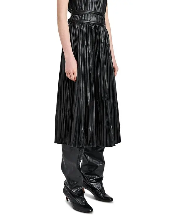 Proenza Schouler White Label Rosalyn Faux Leather Skirt - Black