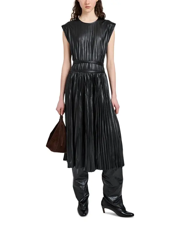 Proenza Schouler White Label Rosalyn Faux Leather Skirt - Black
