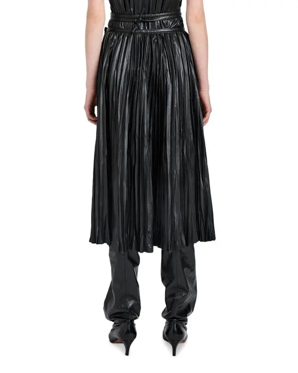 Proenza Schouler White Label Rosalyn Faux Leather Skirt - Black