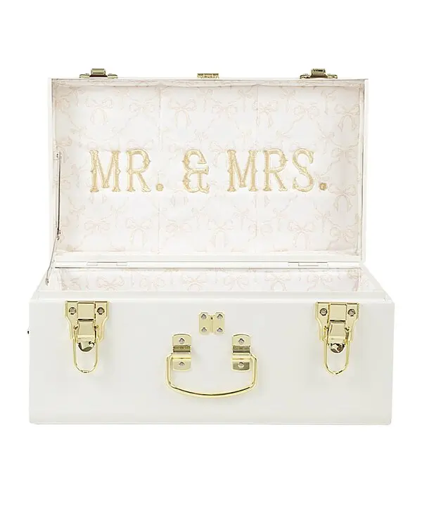 PETITE KEEP Mr. & Mrs. Mini Bridal Trunk - White