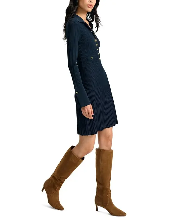 Veronica Beard Slim Sleeve Lauper Dress - Navy