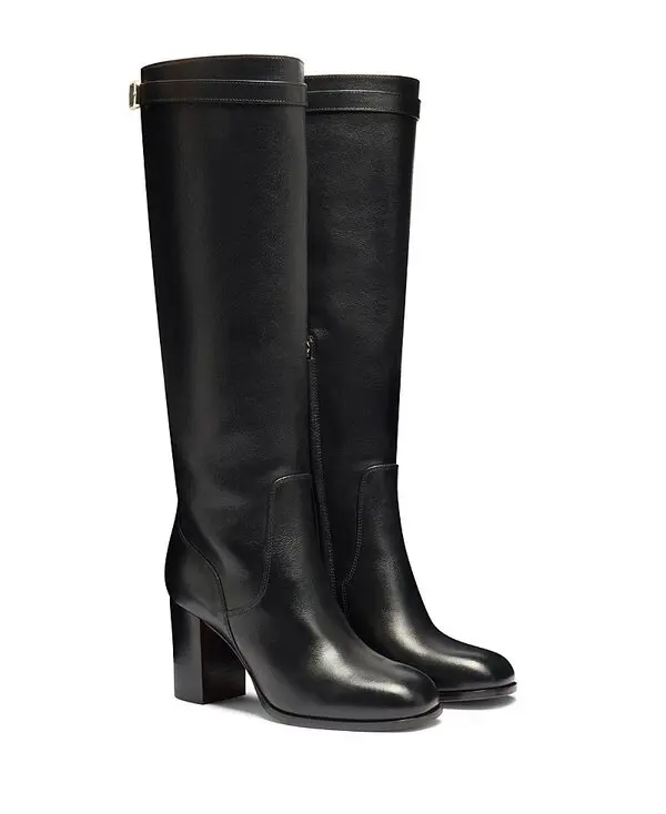 Santoni Leather High-heel Boot