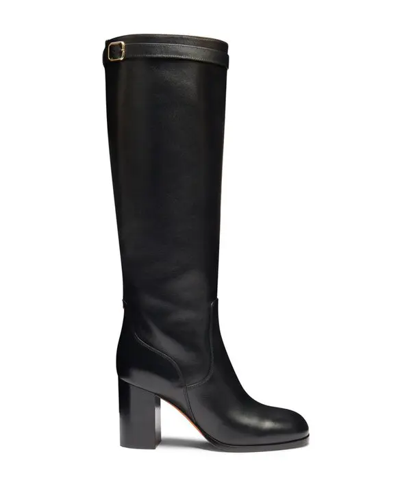 Santoni Leather High-heel Boot
