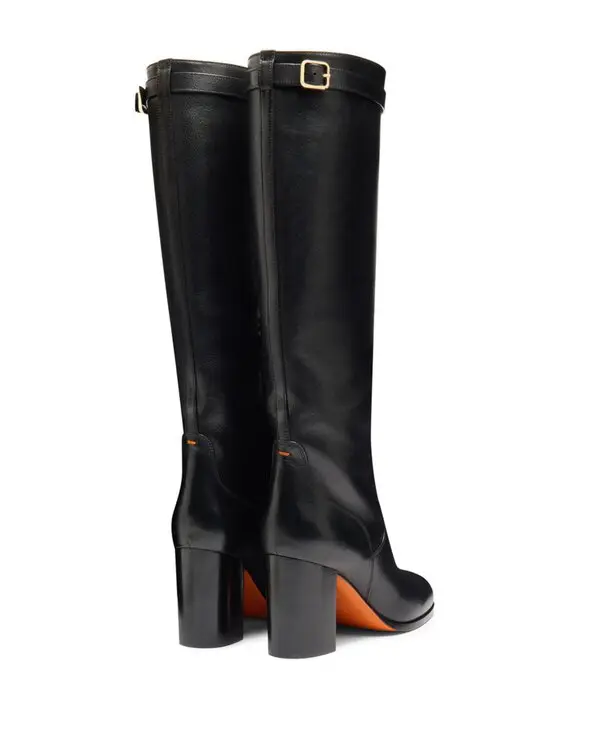Santoni Leather High-heel Boot