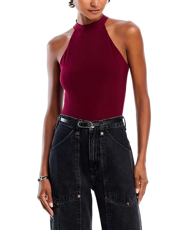 Aqua Cropped Halter Top