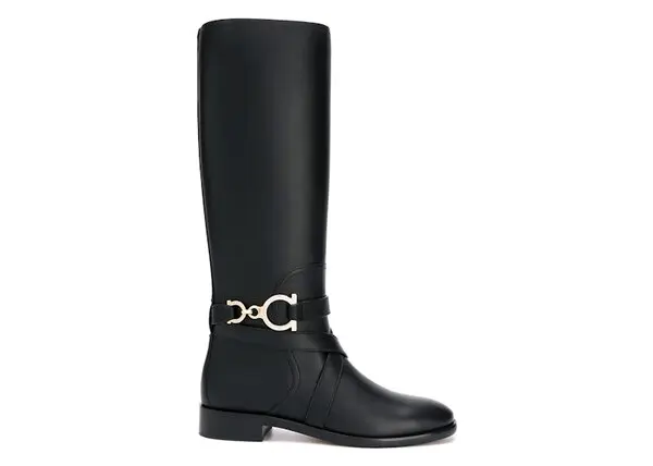 FERRAGAMO Gancini Horsebit Knee-high Boots