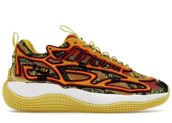JOHN GEIGER 004 Year Of The Snake Sneakers - Red/yellow/python