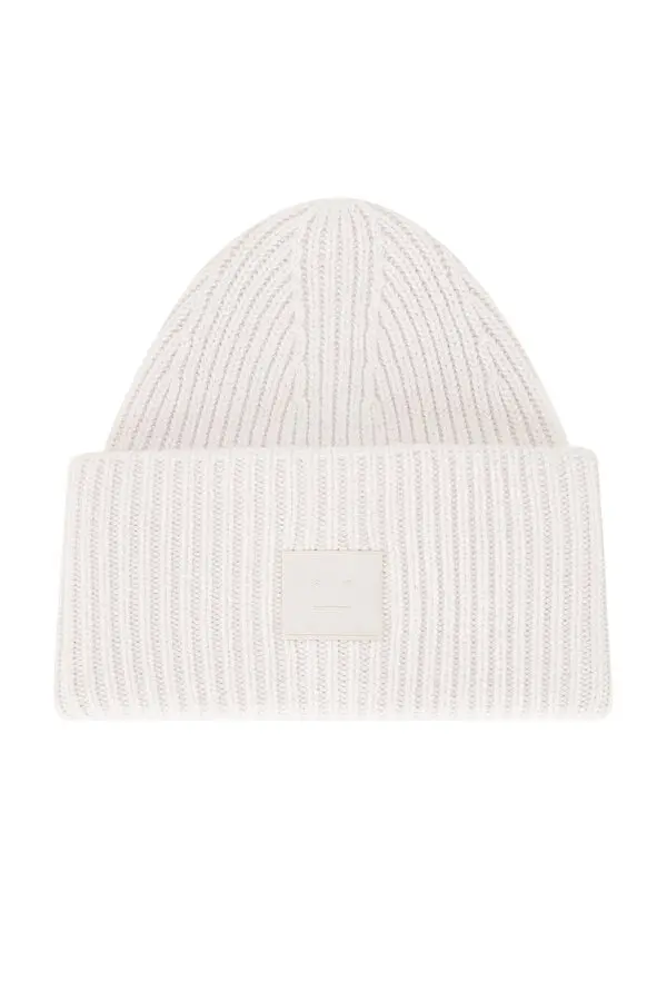 Acne Studios Pansy Face Beanie - Light Grey