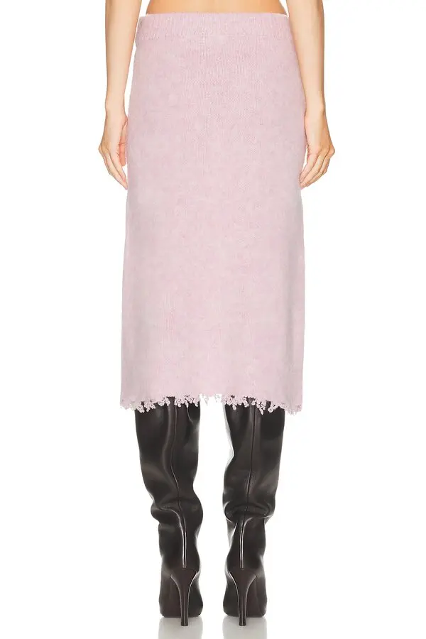 JIL SANDER Frayed Edge Midi Skirt