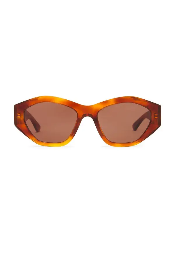 Bottega Veneta Cat Eye Sunglasses - Havana & Brown