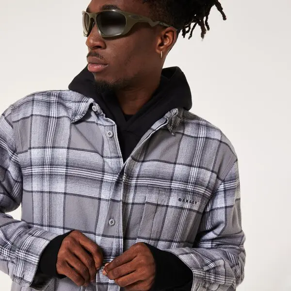 Oakley Oak Plaid Ls Shirt - White