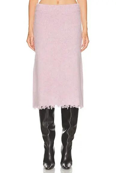 JIL SANDER Midi Skirt With Frayed Hem
