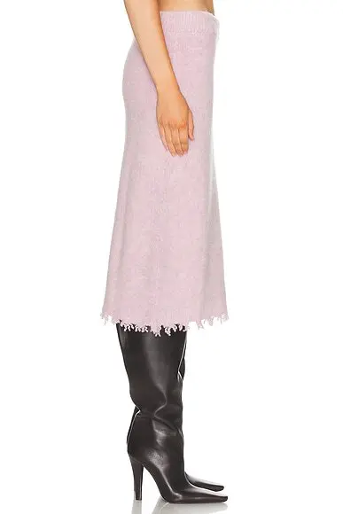 JIL SANDER Midi Skirt With Frayed Hem