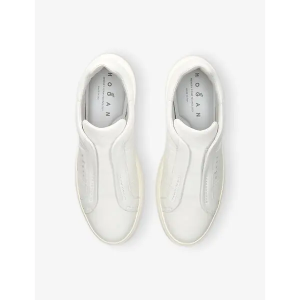 Hogan Fascia Leather Trainers - White