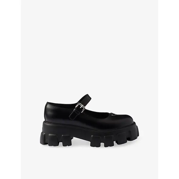 Prada Monolith Leather Loafers