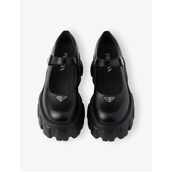 Prada Monolith Leather Loafers