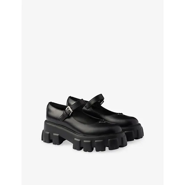 Prada Monolith Leather Loafers