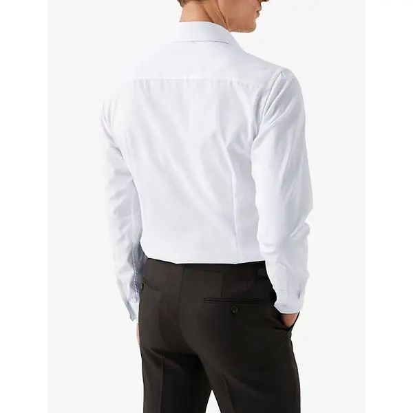 Eton Extreme Cutaway-collar Single-cuff Contemporary-fit Cotton-twill Shirt