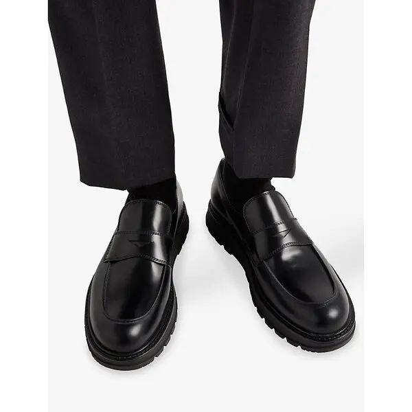 Prada Brushed Leather Loafers