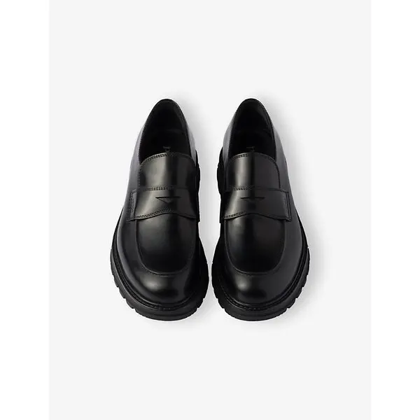 Prada Brushed Leather Loafers