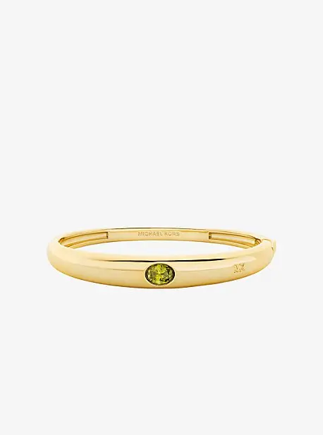 Michael Kors Oval Stone Bangle - Gold