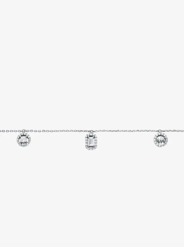 Michael Kors Sterling Mixed Charm Pavé Necklace