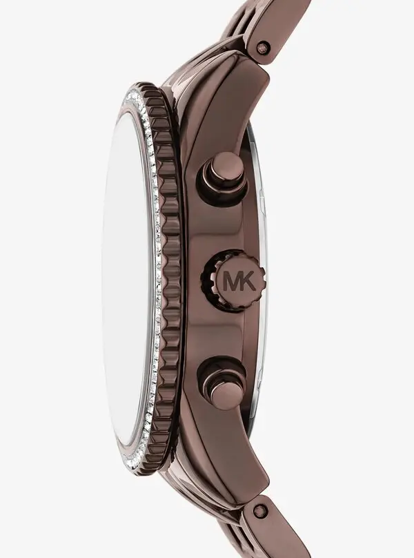 Michael Kors Pave Studded Mini Bryant Watch - Brown