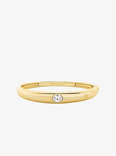 Michael Kors Oval Stone Bangle - Gold
