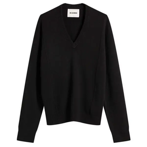 JIL SANDER Wool Cashmere V-neck Jumper