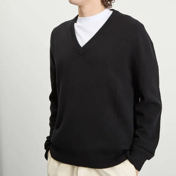 JIL SANDER Wool Cashmere V-neck Jumper