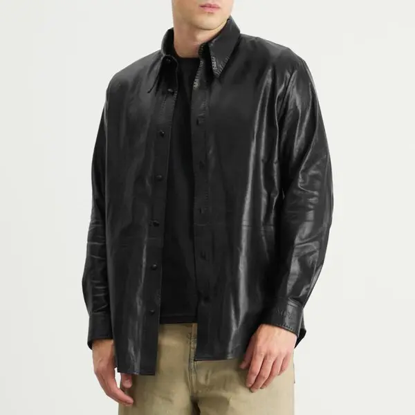 Amiri Lightweight Leather Overshirt