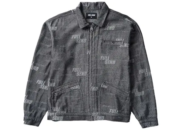 FULL SEND All Over Print Denim Work Jacket
