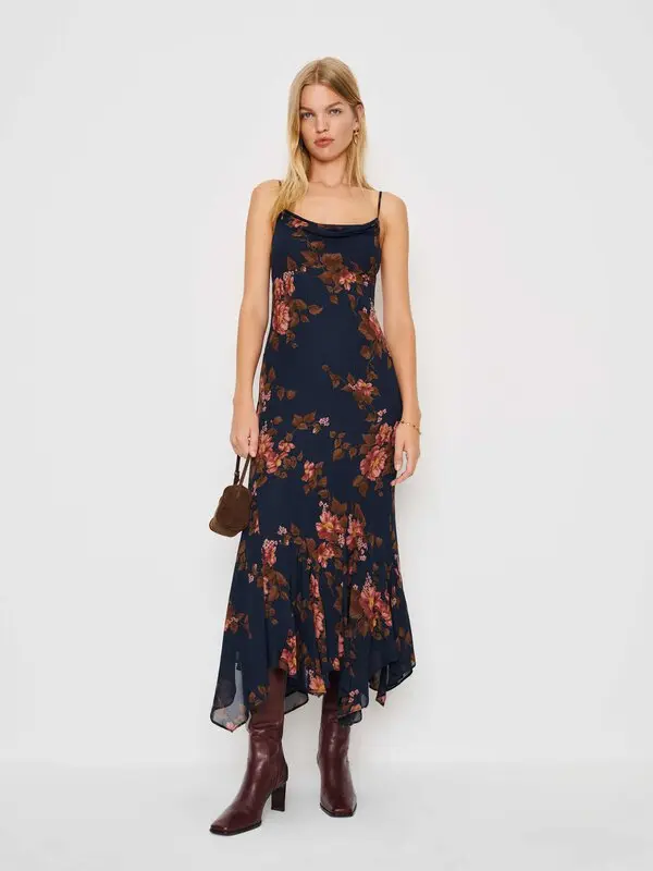 REFORMATION Lluvia Maxi Dress - Blue