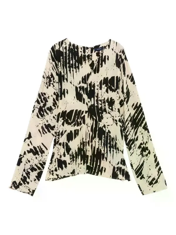 Soeur Abstract-print Silk Top
