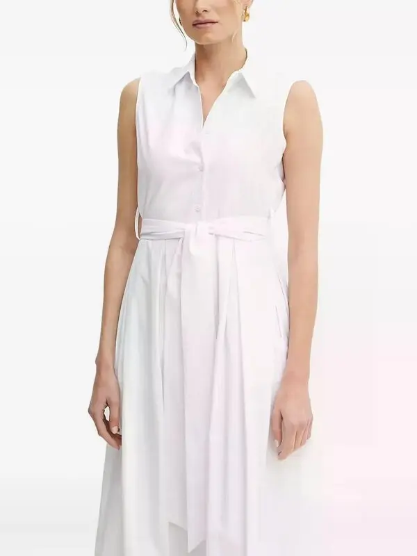 SILVIAN HEACH Pleated Belted Shirt Dress