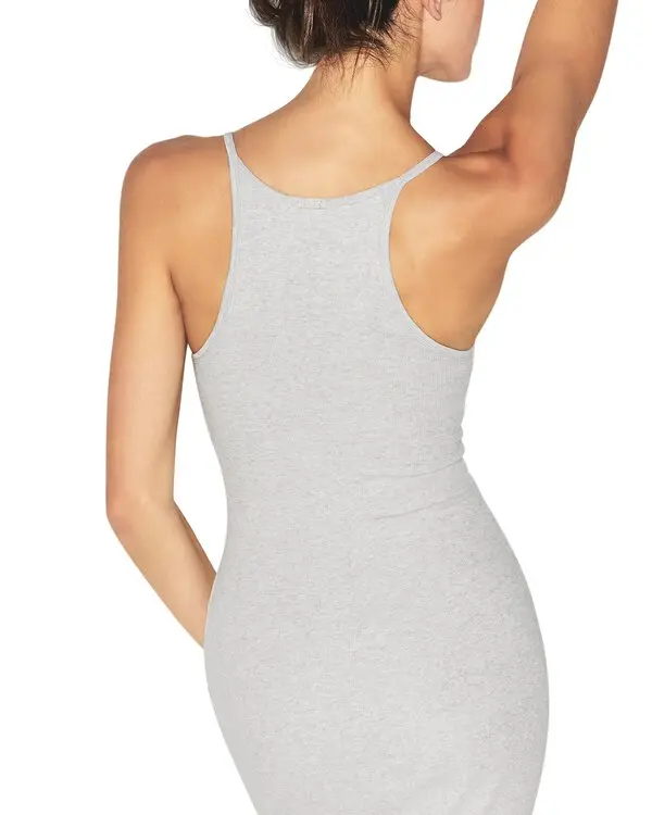 SKIMS Ribbed Long Tank Dress - Light Heather