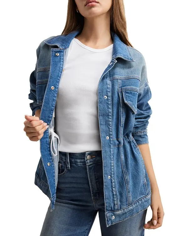 Good American Barrel Sleeve Denim Jacket